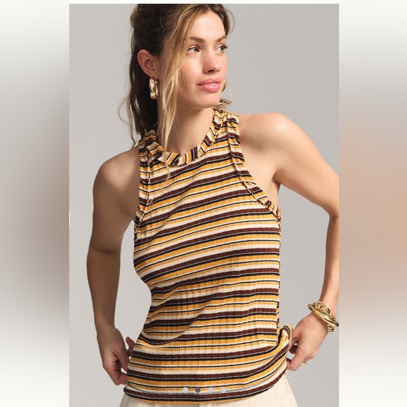 Pilcro | Tops | Nwt Pilcro Ribbed Tank Striped Color Tones | Poshmark